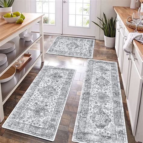 Matbar Kitchen Rugs Sets Of 3 Non Slip Washable Kitchen