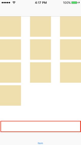 Ios Adding A Uiview To The Bottom Of A Uicollectionviewcontroller