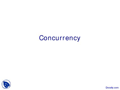 Concurrency Database Systems Lecture Slides Docsity