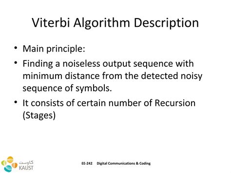 maximum likelihood sequence detection with the viterbi algorithm pps