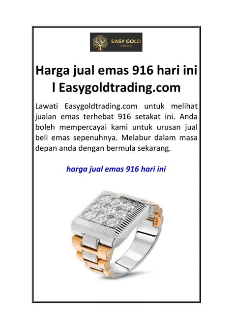 Ppt Harga Jual Emas Hari Ini Easygoldtrading Com Powerpoint Presentation Id