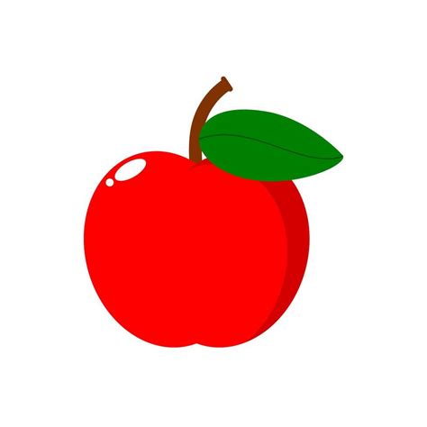 Red Apple Vector Apple Icon Or Clipart 4263223 Vector Art At Vecteezy