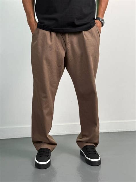 شلوار پارچه ای مردانه قهوه ای کد 4000111