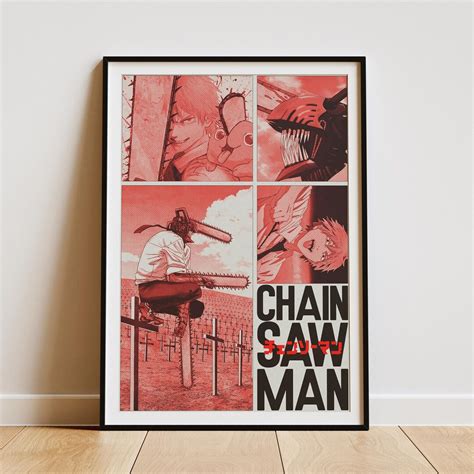 Chainsaw Man Anime Poster Digital Wall Art For Fans Manga Decor