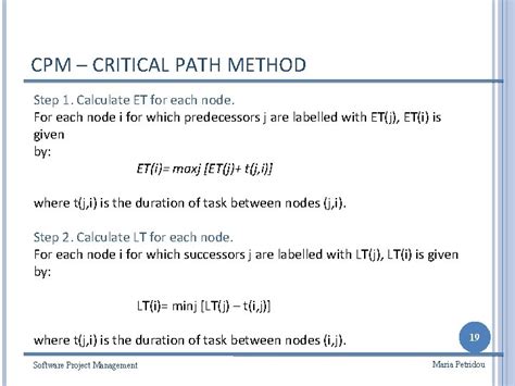 LECTURE 4 PERT DIAGRAMS CPM 1 Project Scheduling