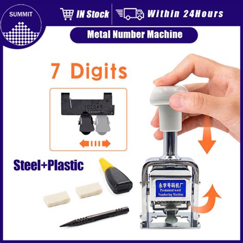 7 Digits Self Inking Automatic Numbering Machine Metal Roller Marking Digital Stamp Lazada Ph