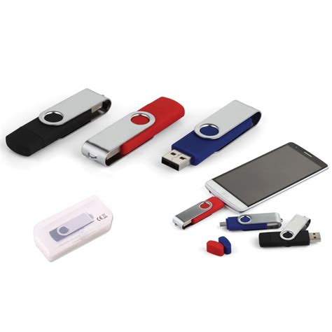 8 Gb Swivel Cover Usb Memory Otg Enabled Color Red