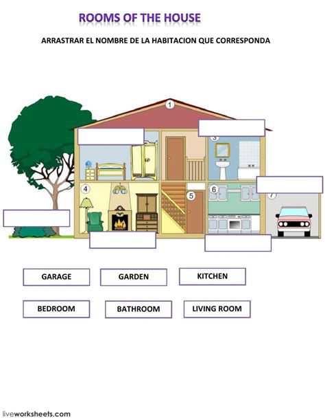 Parts Of The House Exercise For Elementary Artofit