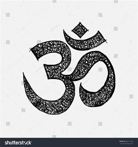 Hinduism Symbol Drawing Stock Vector Illustration 200113109 Shutterstock