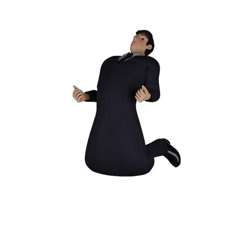 Premium Photo A Male Judge Jumps With His Body Slightly Arched Back