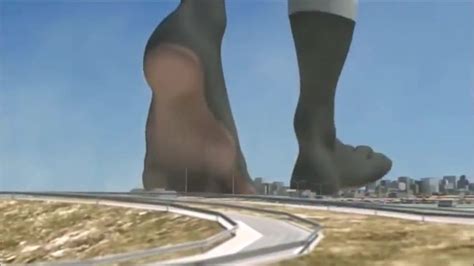 Giantess Walk In The City