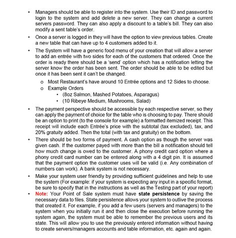 Objective Design Develop And Implement A Working Chegg Com