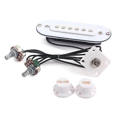 1 Set Pre Wired 4 String 시가 박스 기타 픽업 볼륨 및 톤 포함 일렉트릭 기타 액세서리 기타 부품
