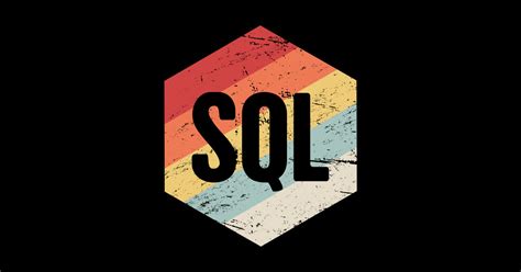 retro sql programming icon sql sticker teepublic
