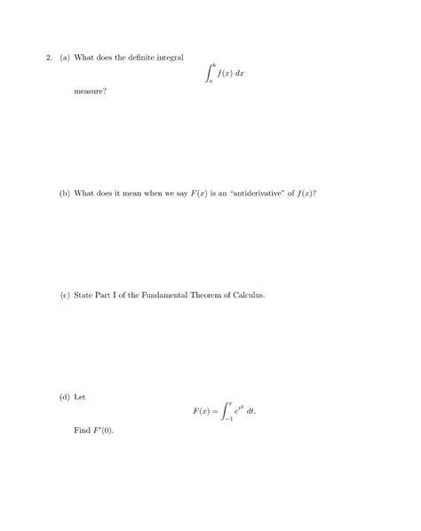 Solved A What Does The Definite Integral Abf X Dx Chegg Com