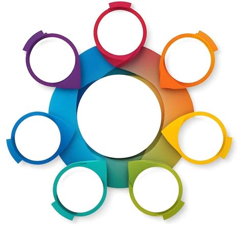 Infographie à Diagrammes Circulaires Réalistes Et Abstraits Colorés