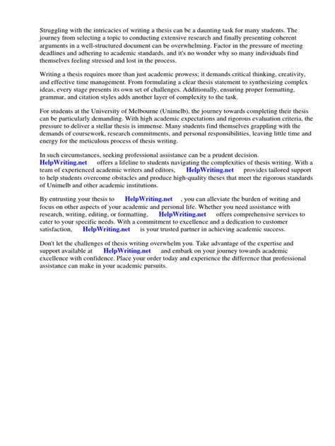 Unimelb Thesis Declaration Pdf Thesis