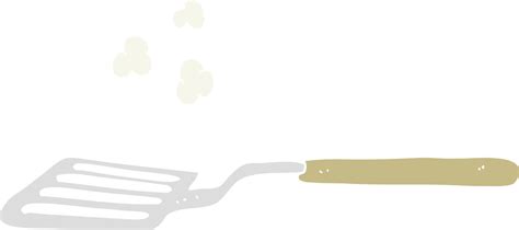 Flat Color Illustration Of A Cartoon Spatula 12212049 Vector Art At