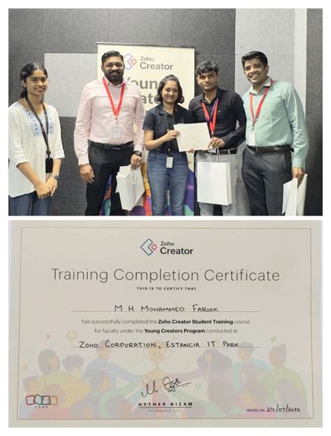Mh Mohammed Farook On Linkedin Zoho Training Ycp Zohocreator