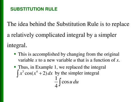 PPT The Substitution Rule PowerPoint Presentation Free Download ID