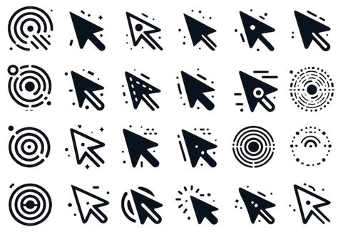Premium Vector Minimalist Black Cursors On White Background