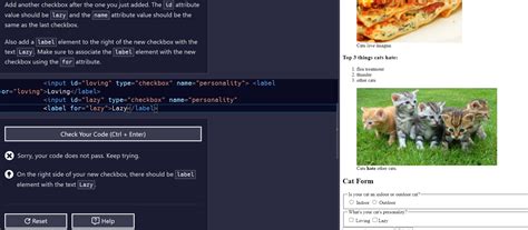 Stuck With Step 58 On The Cat Project Can Anyone Help Html Css