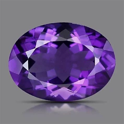 Oval Round Natural Amethyst Purple Gemstone For Healing At ₹ 350carat