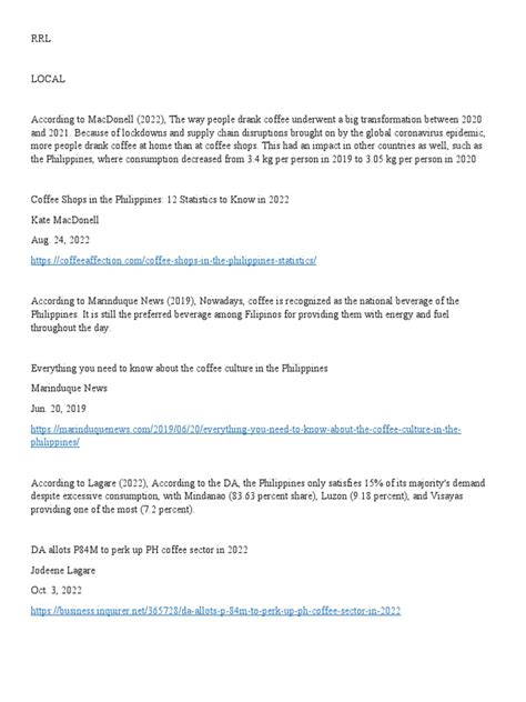 Rrl Localandforeign Pdf Caffeine Coffee