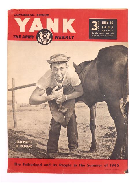 Yank Magazine July 15 1945 Continental Edition Wwii Foxhole Militaria