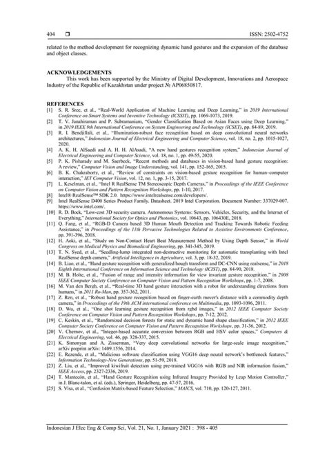 Deep Learning Based Static Hand Gesture Recognition Pdf