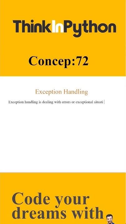 Exception Handling In Python Exceptionhandling Pythonprogramming Coding Python Trending