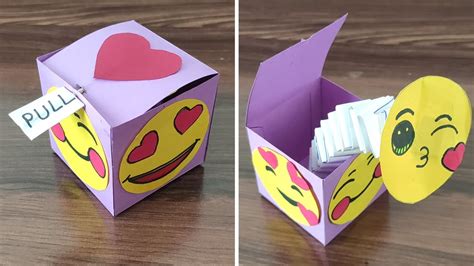 Diy Pop Out Surprise Box Surprise T Box Idea Pop Up Box Pull Out T Box Pop Up