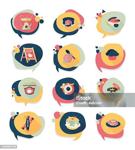 커피 풍선말 언어 평편 배너입니다 디자인식 평편 배경기술 세트 Eps 0명에 대한 스톡 벡터 아트 및 기타 이미지 0명 2015년 매달기 Istock