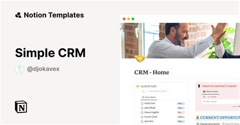 Simple Crm Template Notion Marketplace