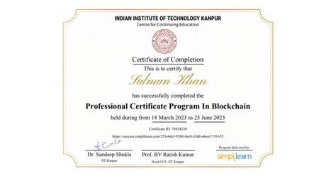 salman khan on linkedin professional certificate program in blockchain