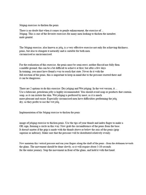 Jelqing Techniques For Penis Thickness Pdf Circumcision Penis