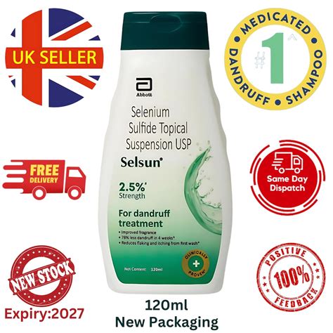 Selsun Suspension Anti Dandruff Shampoo With 25 Selenium Sulfide For
