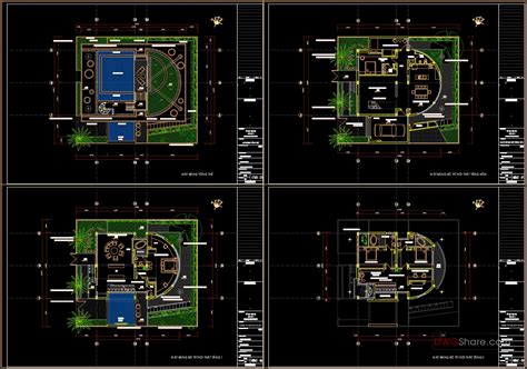2 stories a complete project autocad file 16 7x19m free cad blocks