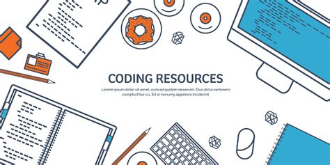 Lined Programming Coding Outline Flat Computing Background Code