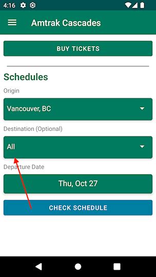 amtrak schedule issue when all departures is selected · issue 168 · wsdot wsdot kotlin app