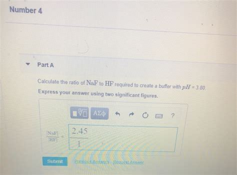 Solved Number Part A Calculate The Ratio Of NaF To HF Chegg