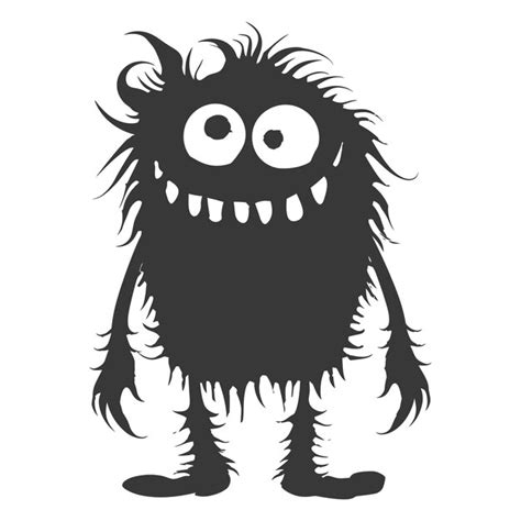 Premium Vector Silhouette Cute Monster Black Color Only Full Body