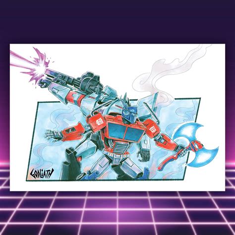Tf Es Megop Art Print 13x19 War For Earth Etsy
