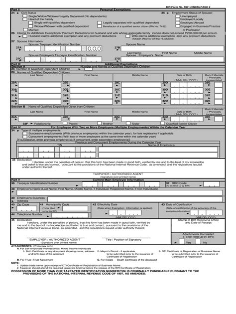 Ph Bir 1901 Part Ii Form Fill Online Printable Fillable Blank Pdffiller