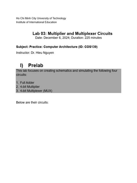 Lab3 Multiplier Multiplexer Circuit Pdf