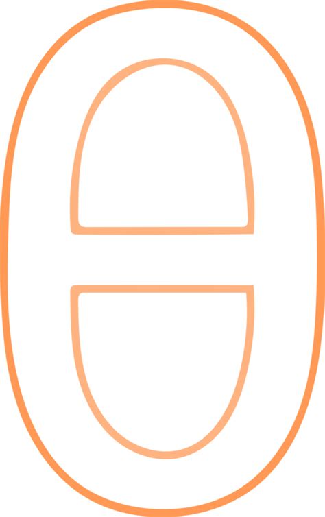 Orange Theta Symbol 20693931 Png
