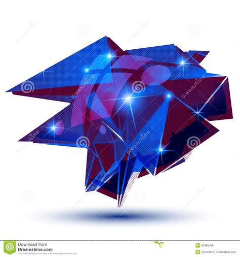 Plastic Pixilated 3d Shiny Object On White Background Vector Illustration