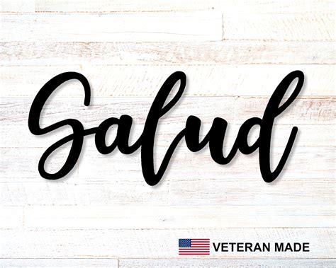 Salud Metal Word Sign Decorative Metal Wall Hanging Metal Words