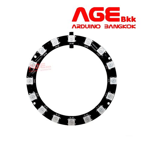 Neopixel Ring 16 Ws2812 Rgb Led เส้นผ่านศูนย์กลาง 68mm Agebkk จำหน่ายและนำเข้า Arduino Board