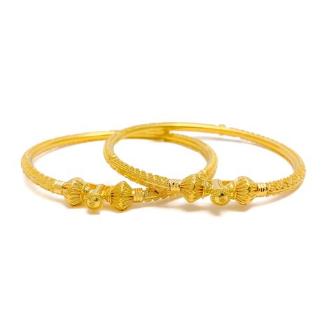 Traditional Fine Beaded 22k Gold Pipe Bangles Andaaz Jewelers